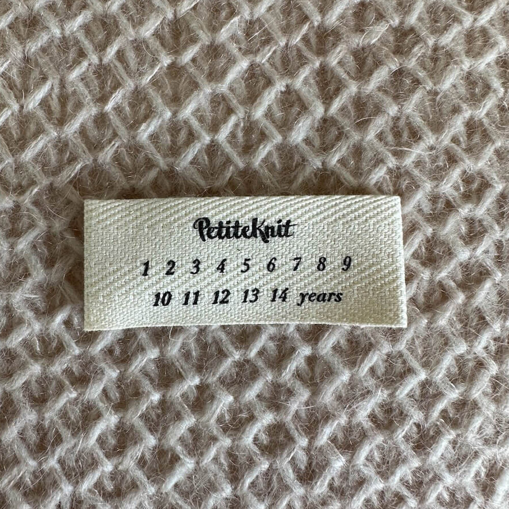 Label with children's sizes, 2,90